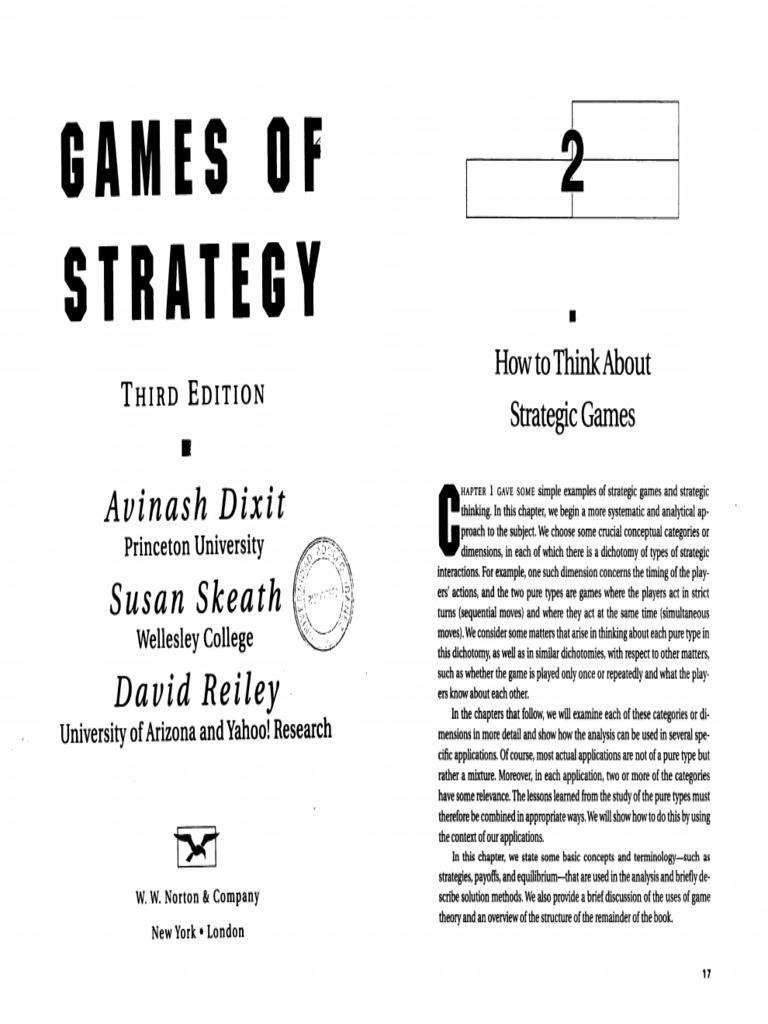 Dixit Skeath y Reiley - Games of Strategy - Cap 2 - Ed 3 | PDF
