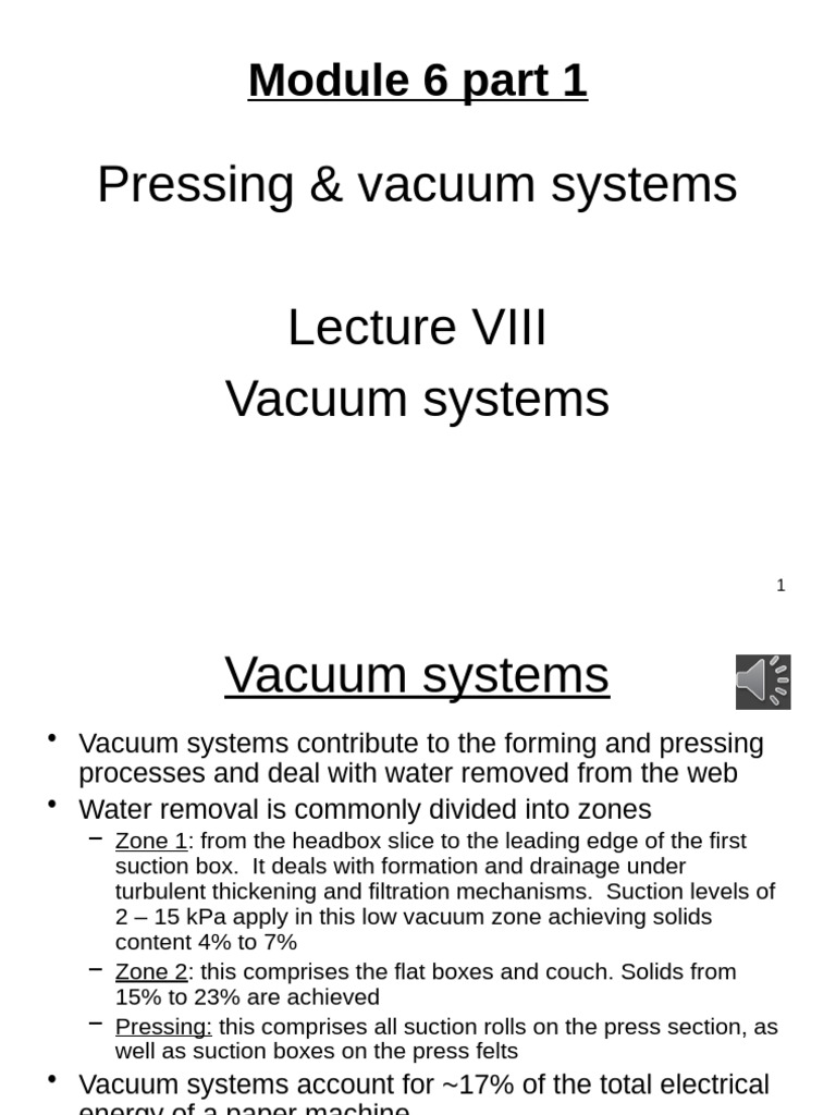 Vacuum Systems in Papermaking Processes | PDF | Pump | Vacuum