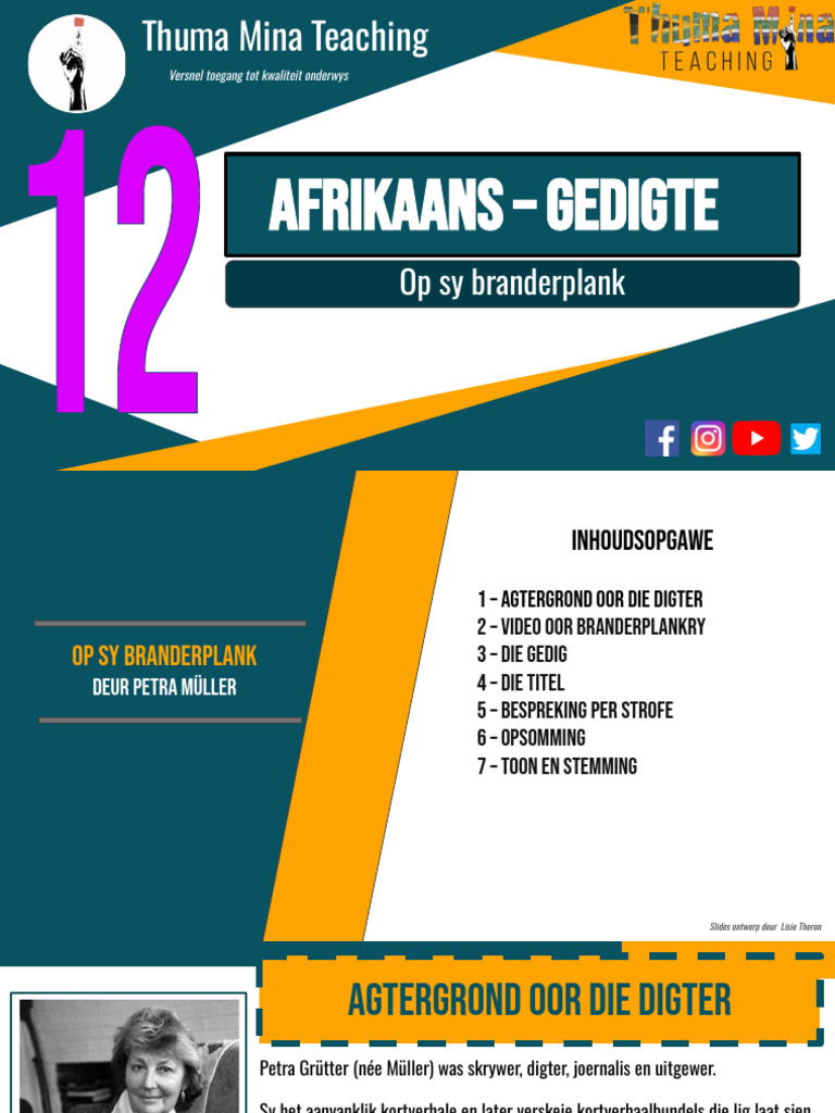 Op Sy Branderplank - (Thuma Teaching) | PDF