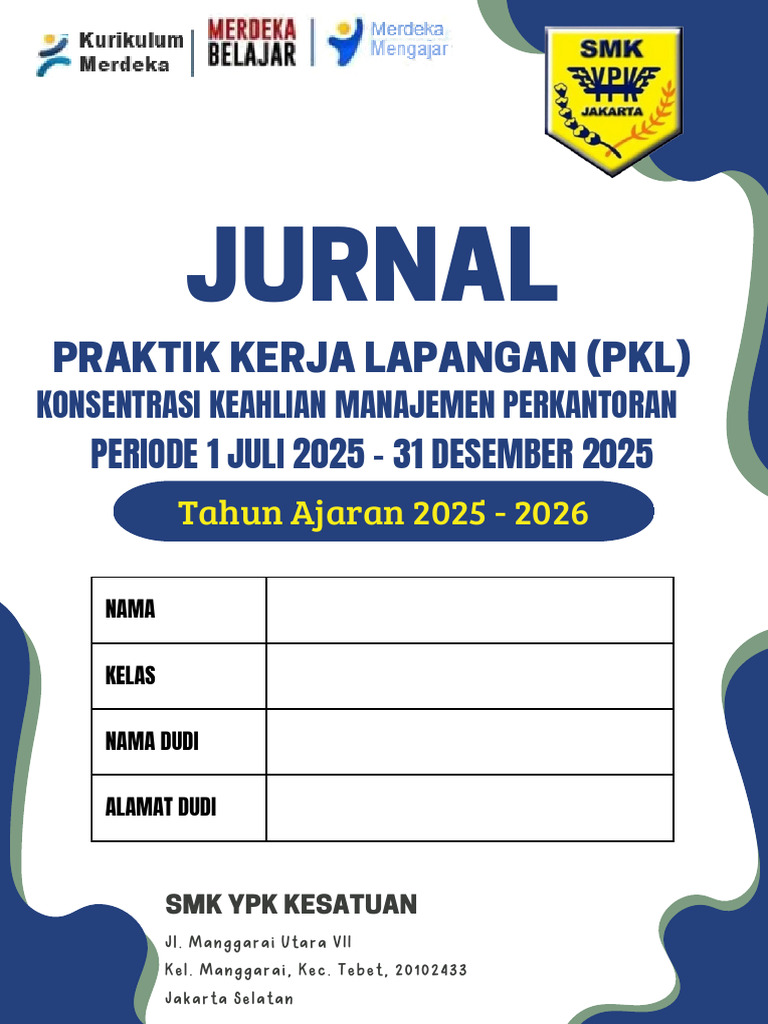 Cover Jurnal Pkl - Manajemen Perkantoran | PDF