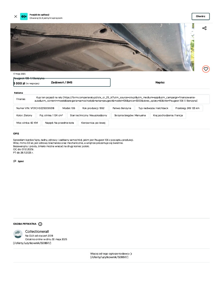 Peugeot 106 1.1 Benzyna Gdańsk Osowa - OLX - PL | PDF