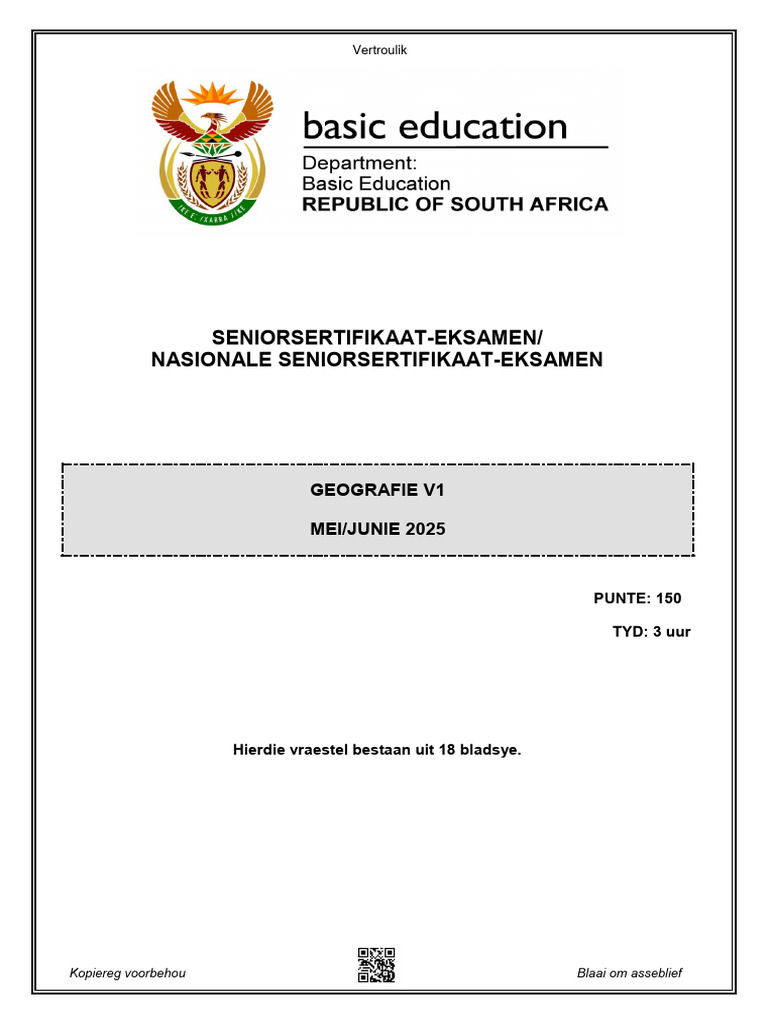 Geography P1 May-June 2025 Afr&Eng | PDF