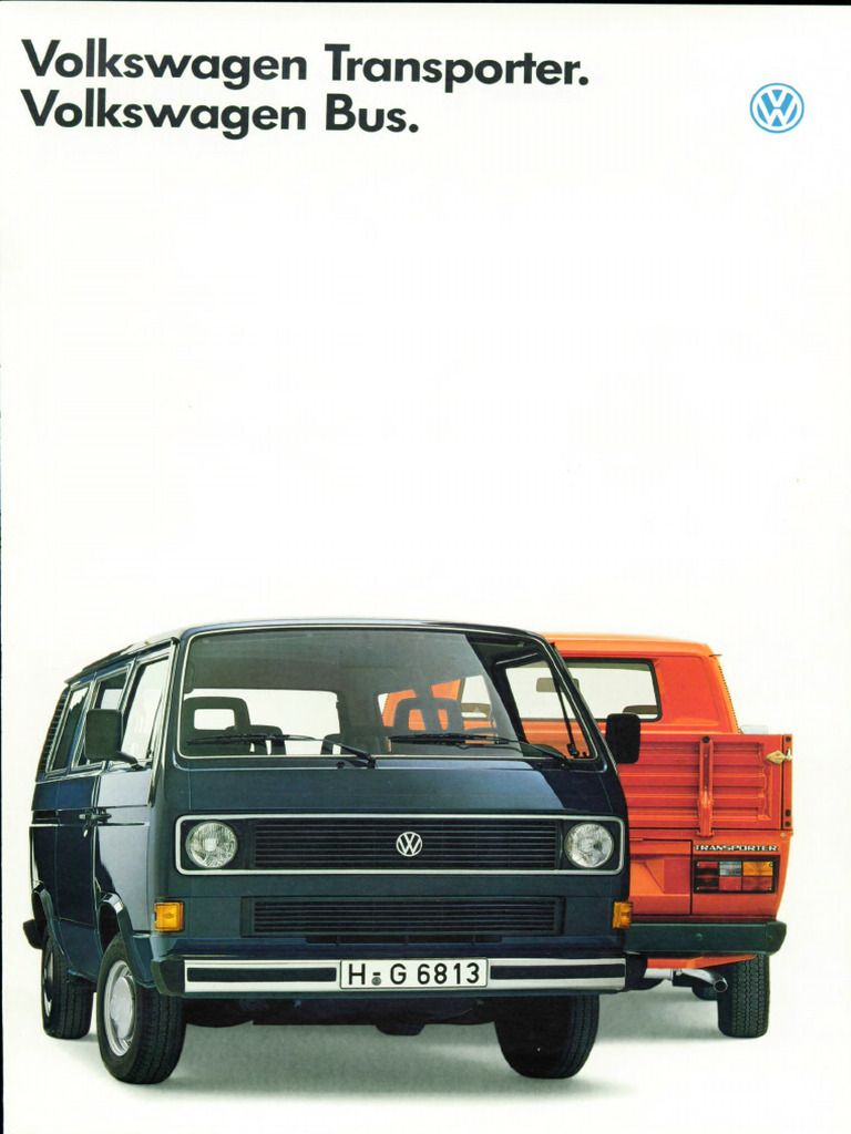 Volkswagen Transpor1er. Volkswagen Bus. | PDF