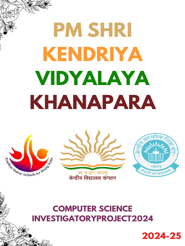 PM Shri Kendriya Vidyalaya Khanapara | PDF | Python (Programming ...