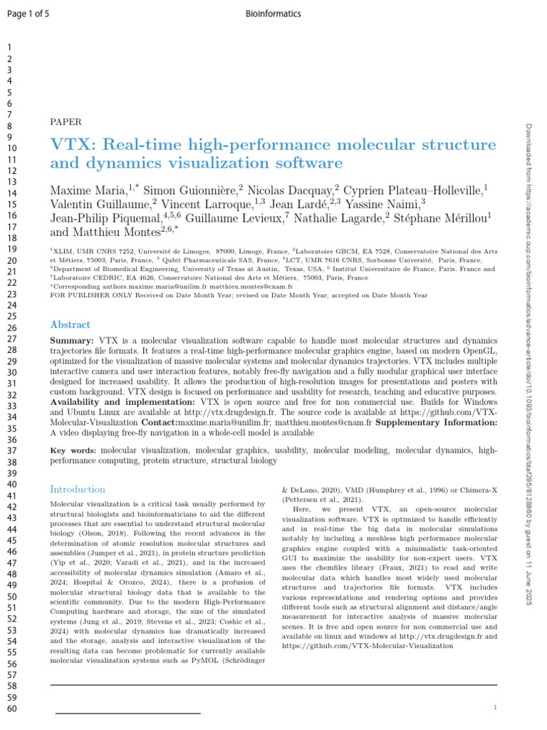 VTX: High-Performance Molecular Visualization | PDF | Rendering ...