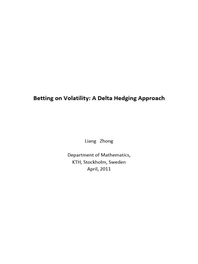 Options - A Delta Hedging Approach | PDF | Option (Finance) | Black ...