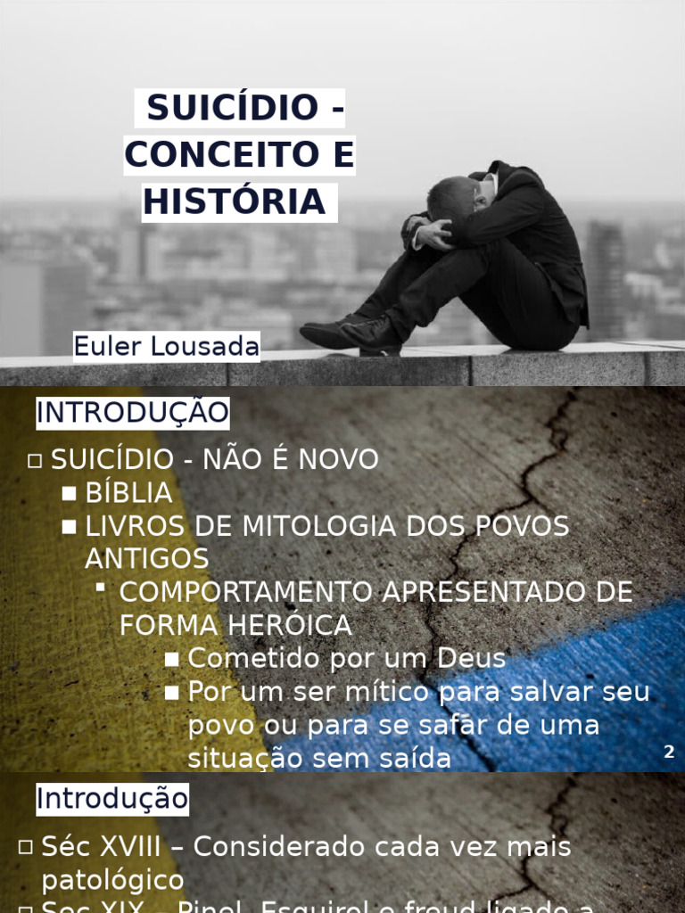 Suicídio - Conceito e História | PDF | Suicídio | Morte