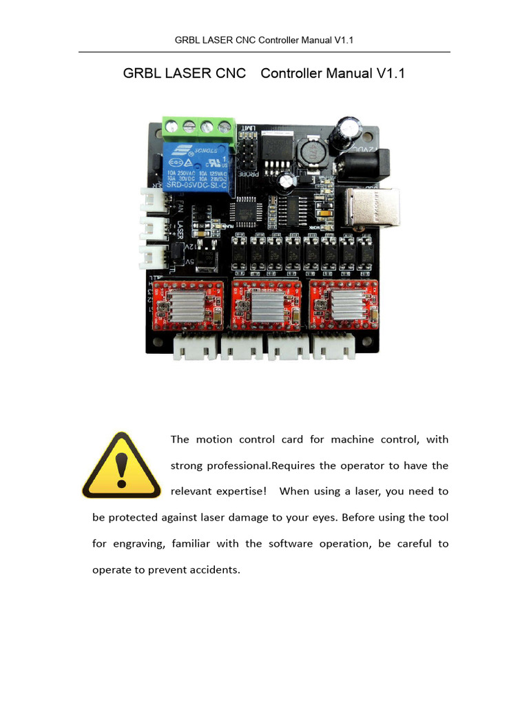 GRBL_LASER_CNC-_Controller_Manual_V1.1-min | PDF | Numerical Control | Power Supply