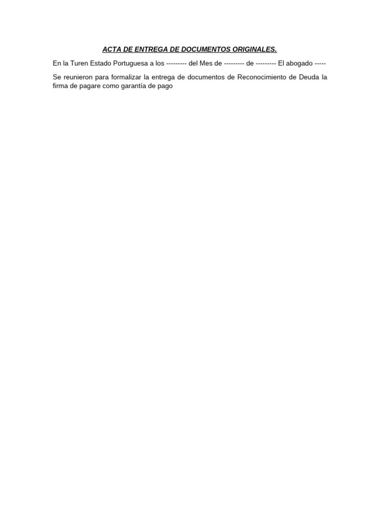Entrega de Documentos | PDF