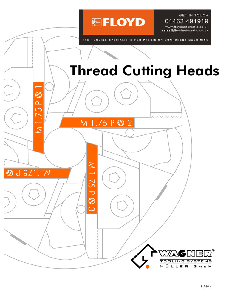 Wagner Thread Cutting Heads | PDF | Grinding (Abrasive Cutting) | Machining