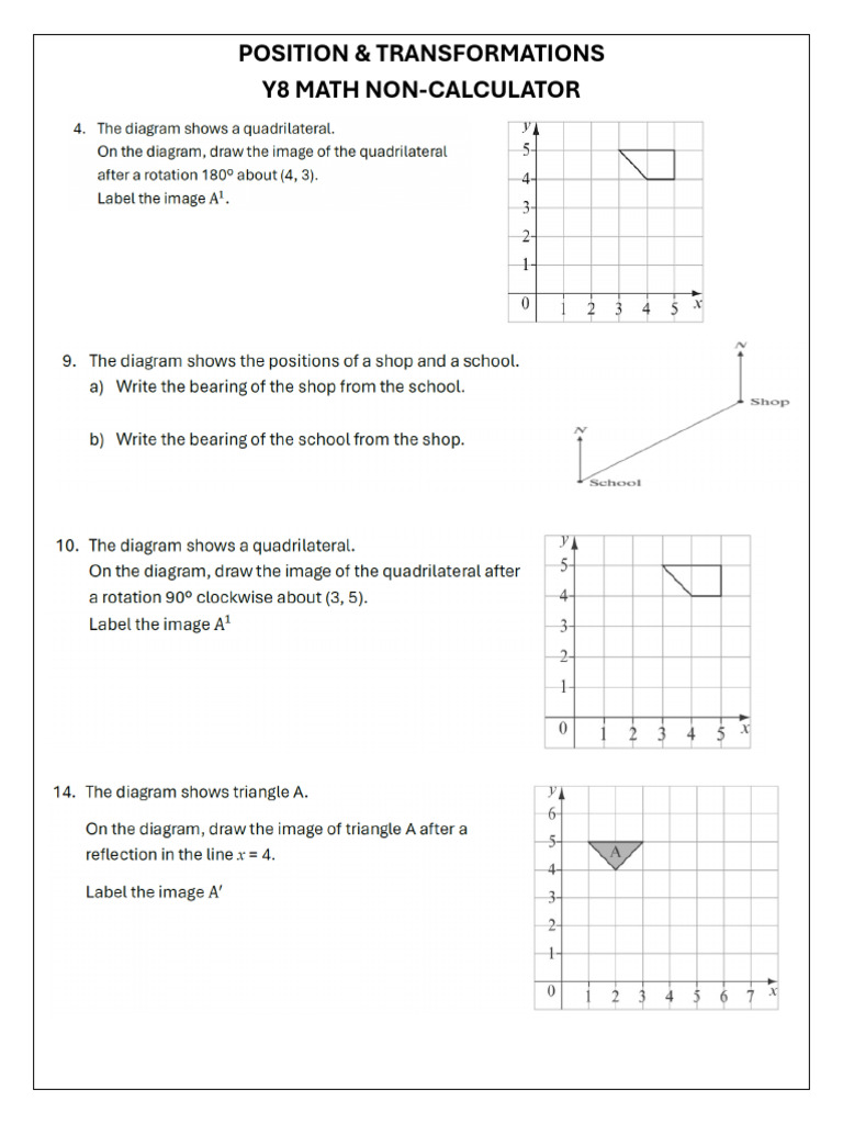 Transformation Worksheet | PDF
