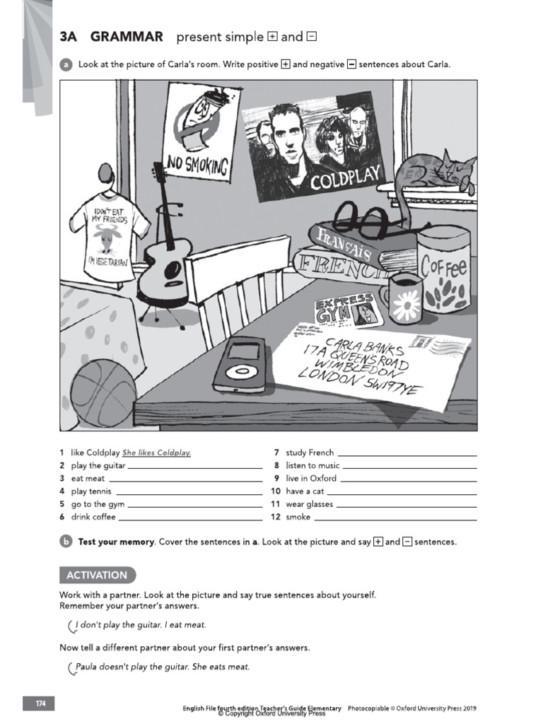 English File Elementary Grammar 3a, 3b, 3c | PDF