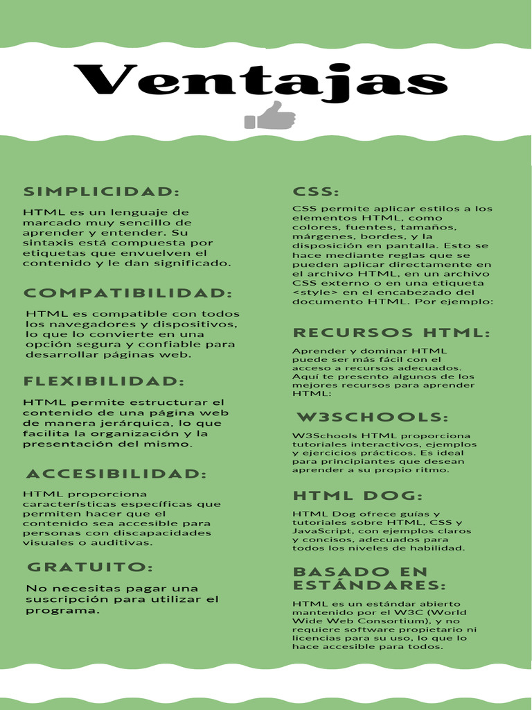 Ventajas y Desventajas de HTML | PDF | HTML | Informática