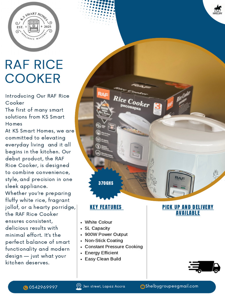 RAF Rice Cooker White | PDF