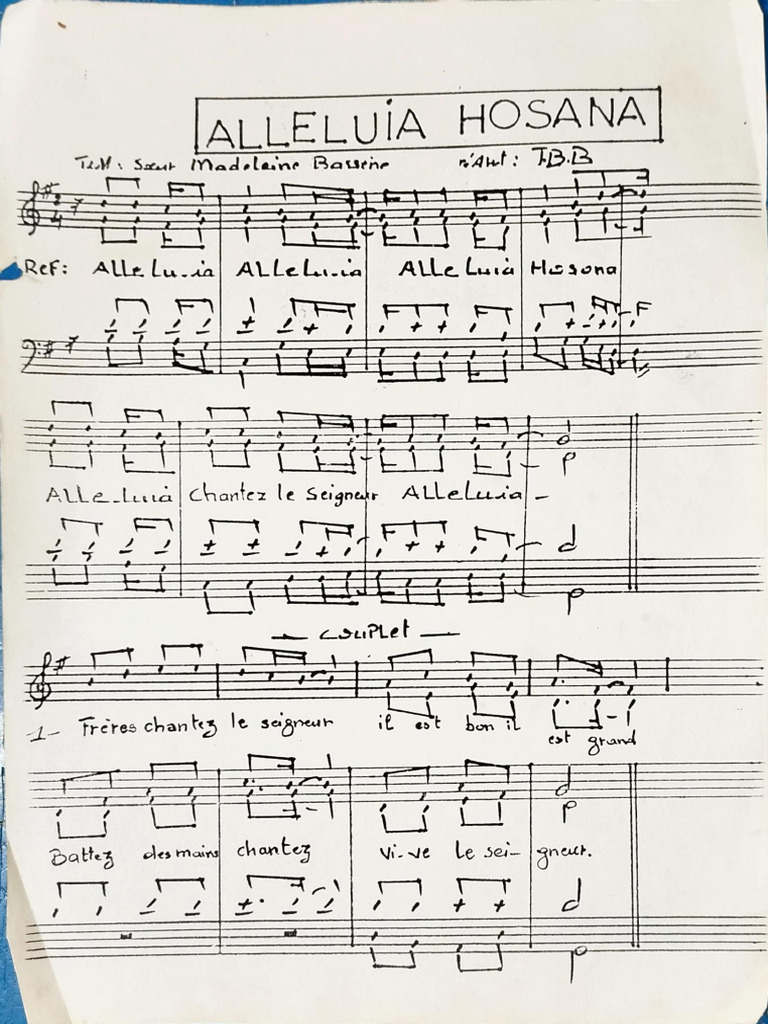 Alléluia Hosanna | PDF