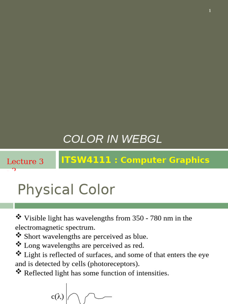 L3 Introduction To WebGL Color | PDF | Color | Rgb Color Model