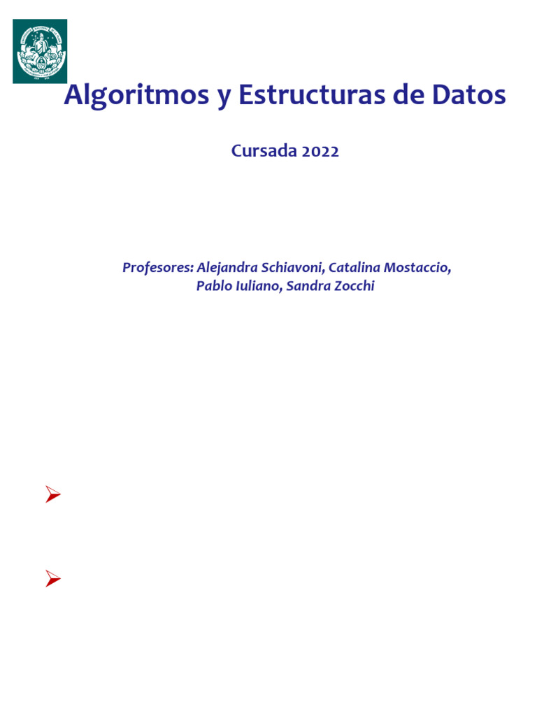 Redictado AyED 2022 - Introducción. Conceptos Básicos de Análisis de Algoritmos | PDF ...