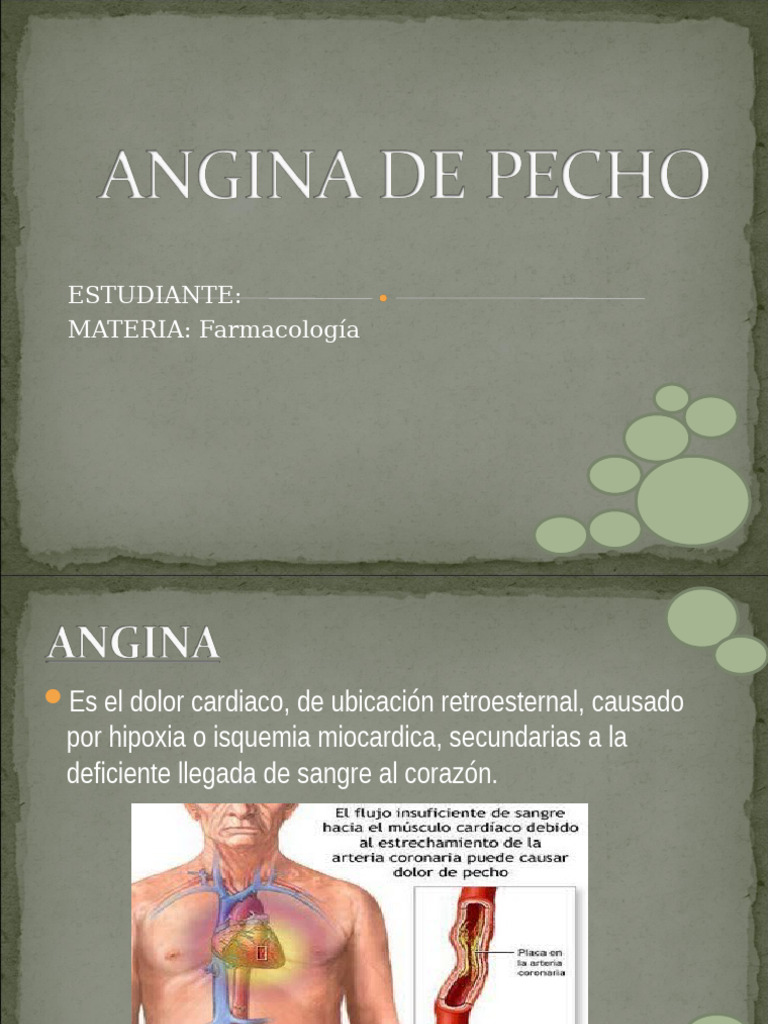 8 A) Angina de Pecho | PDF | Medicina CLINICA | Enfermedades y trastornos