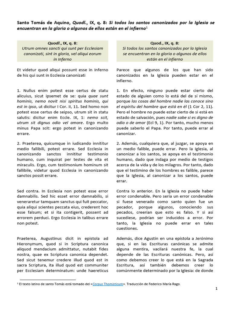 Puede Algun Santo Canonizado Por La Igl | PDF | Teología | Creencia ...