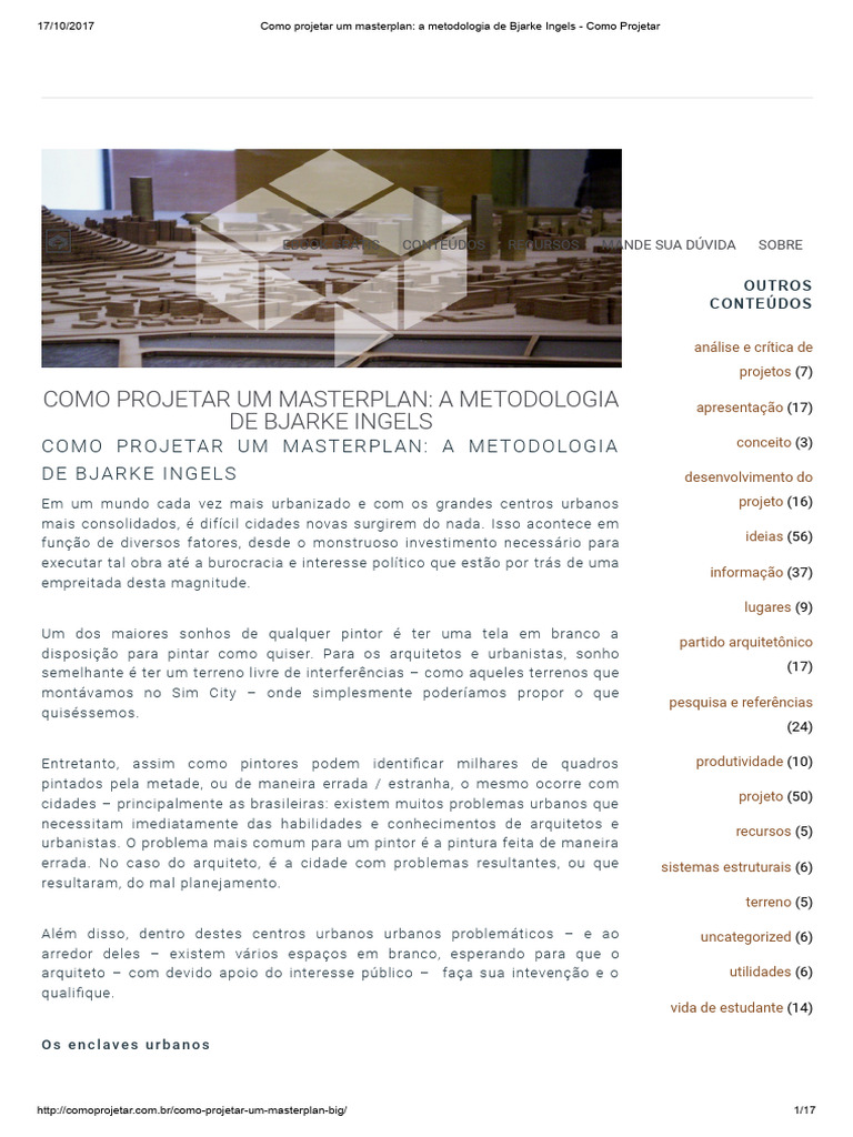 Metodologia de Masterplan de Bjarke Ingels | PDF | Urbanismo