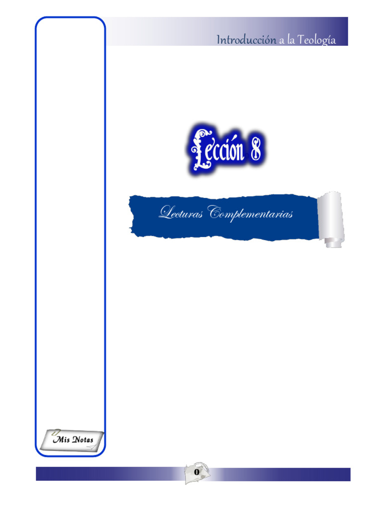 Leccion 8 - Lecturas Complementarias | PDF | Dios | Teología