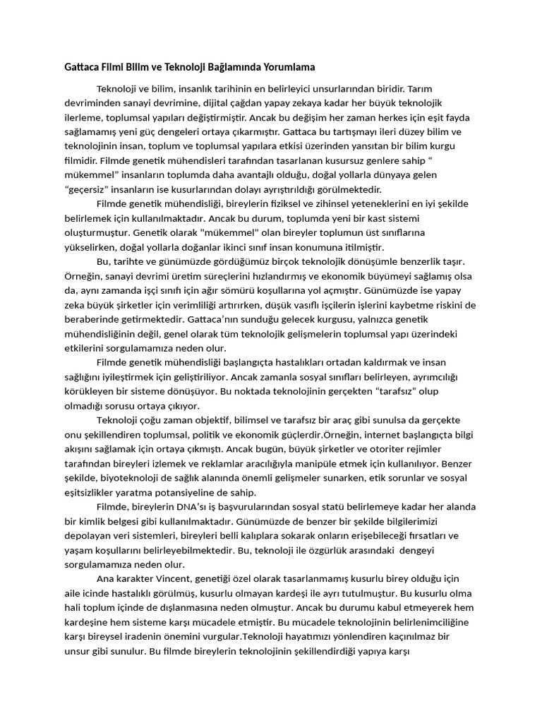 Gattaca Kopyası | PDF