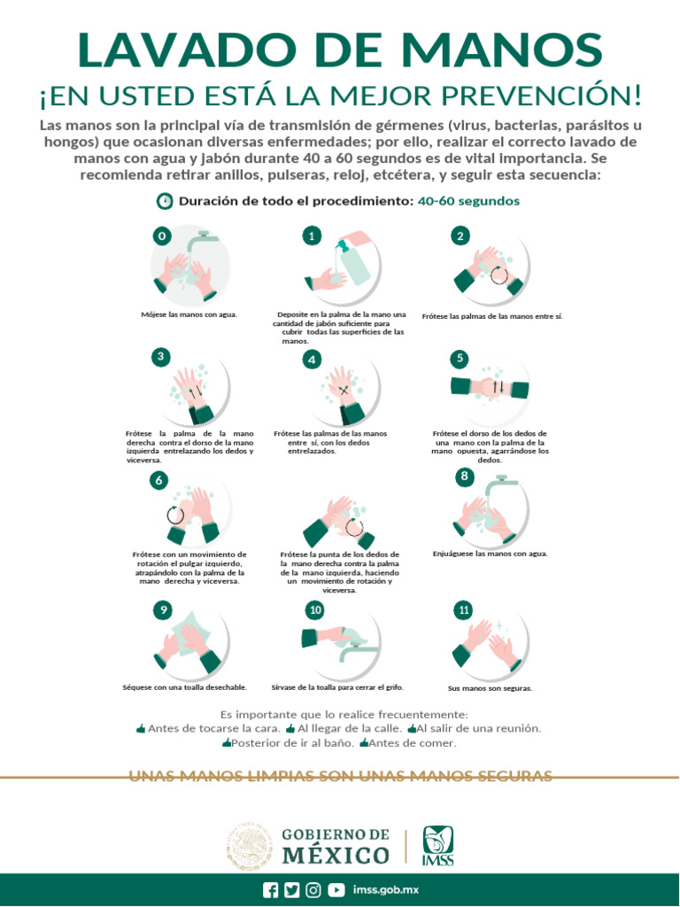 Técnica de Lavado de Manos Efectiva | PDF | Lavado de manos | Mano