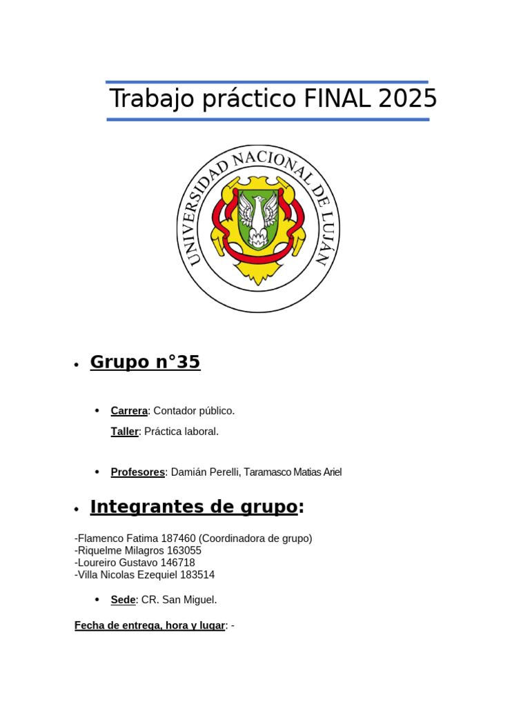 Trabajo Practico Final 2025 | PDF | Salario | Derecho laboral