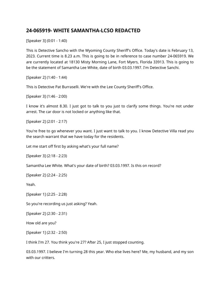 24-065919 - White Samantha-Lcso Redacted | PDF | Room | Tablet Computer