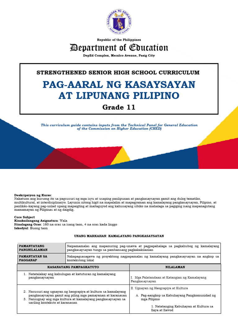 Pag-Aaral NG Kasaysayan at Lipunang Pilipino | PDF