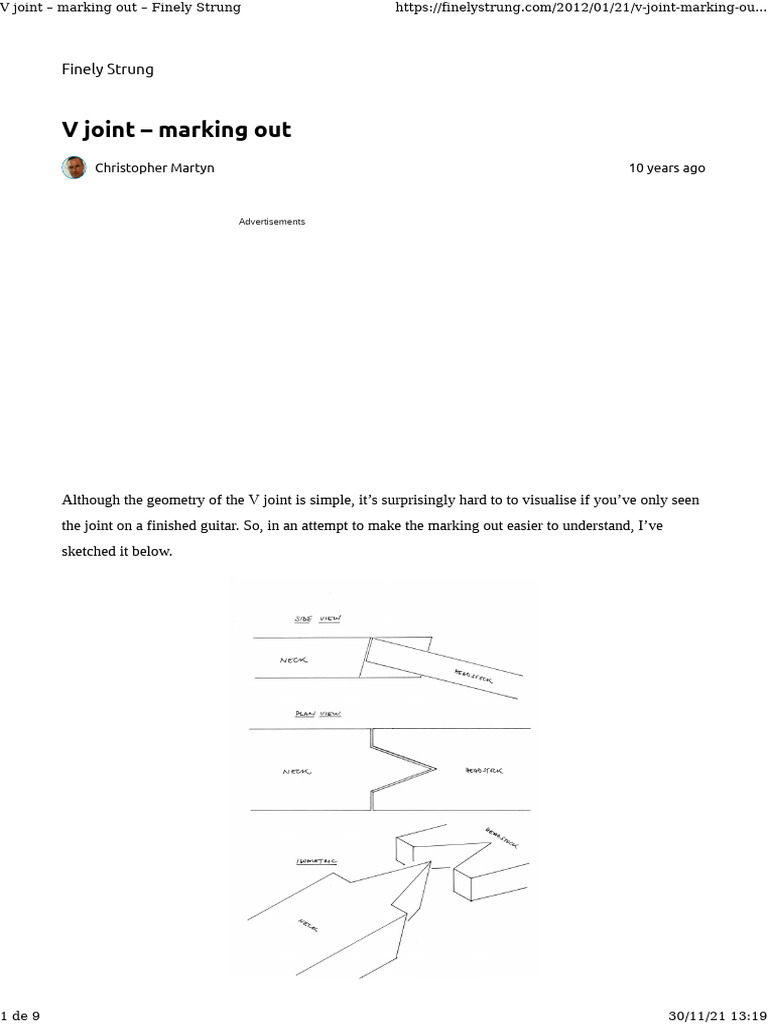 V Joint - Marking Out - Finely Strung | PDF