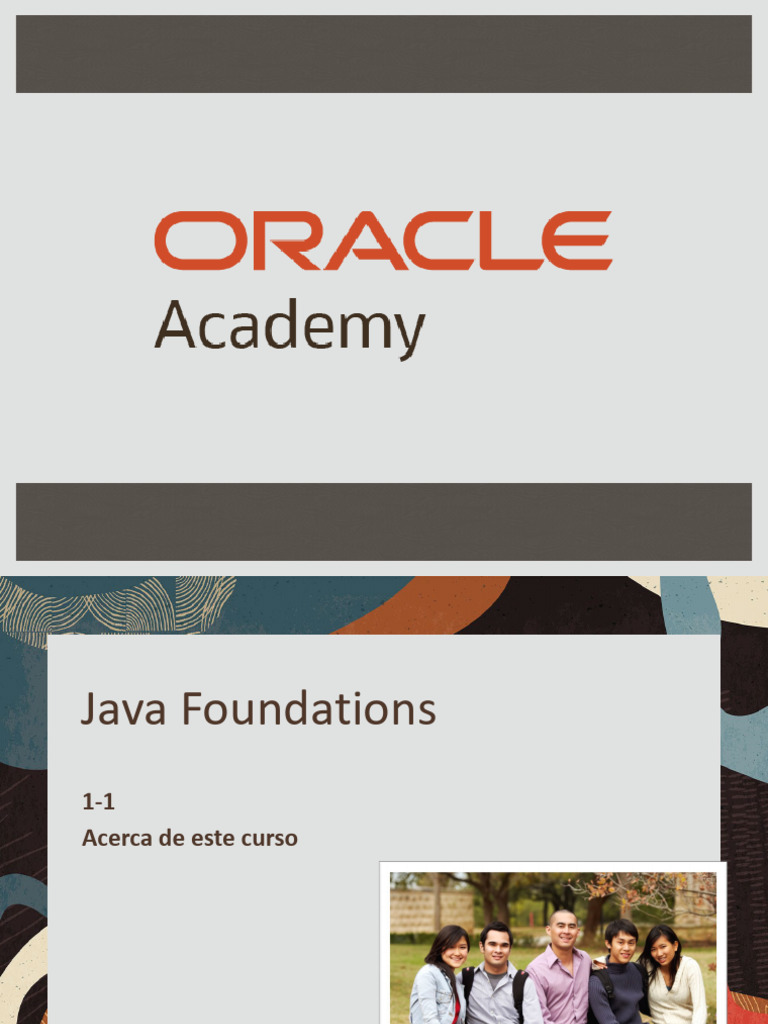 Sección 1 - Introducción (Java Foundations) | PDF | Java (lenguaje de programación) | Mi sql