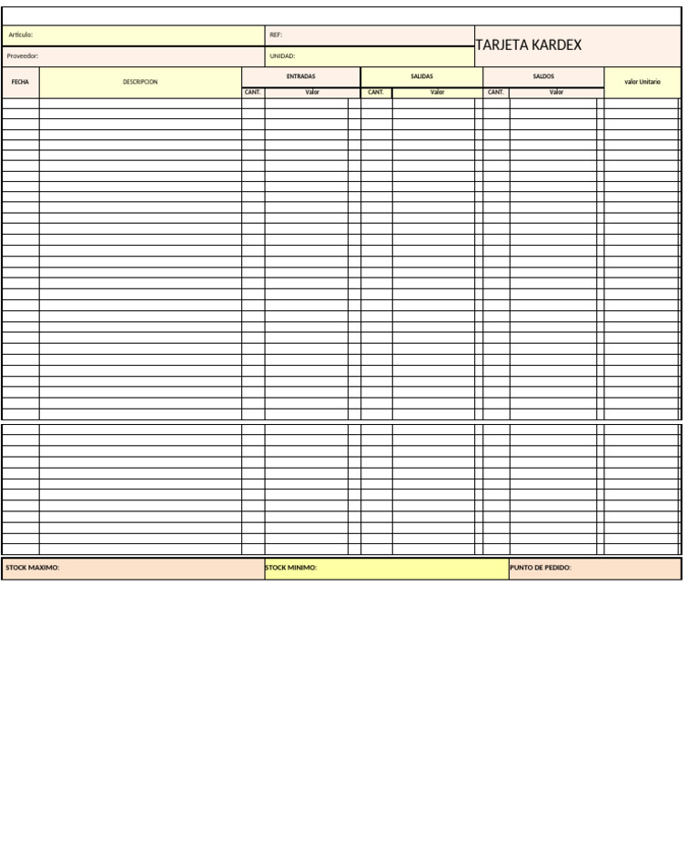 Formato Kardex (1) Adri44444 | PDF