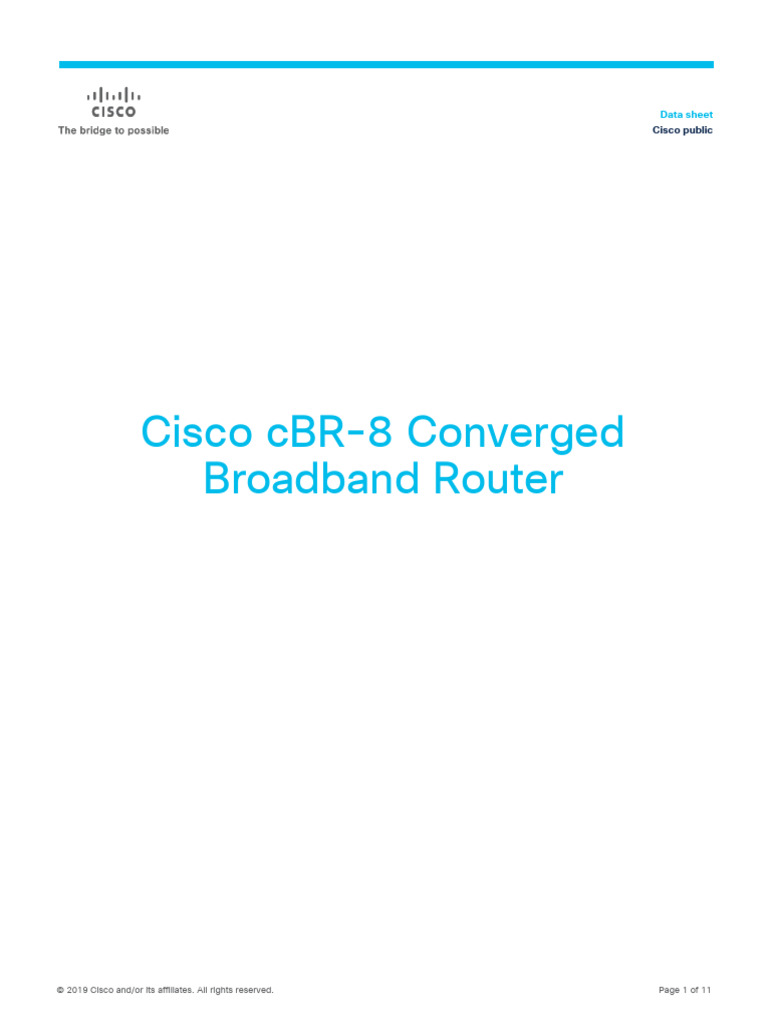 Cisco cBR-8 Router Data Sheet | PDF | Telecommunications | Computer ...