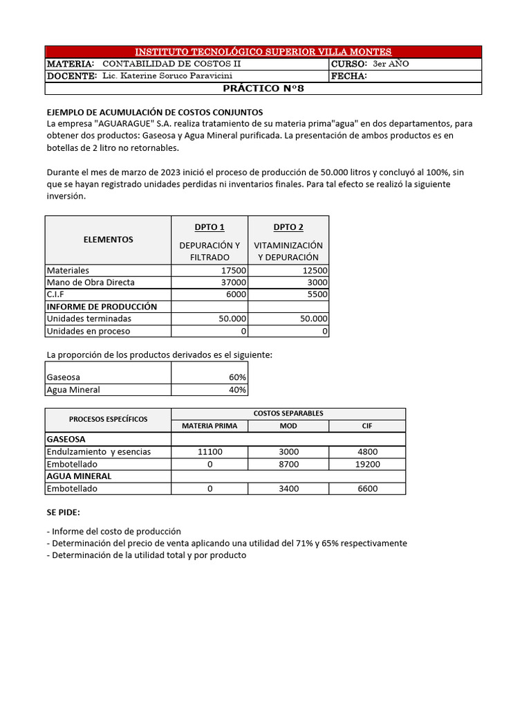 Costos Conjuntos P8 | PDF