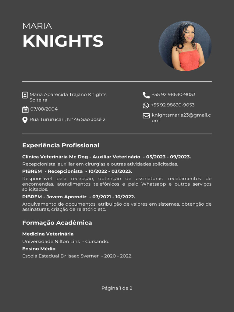 Currículo Maria | PDF