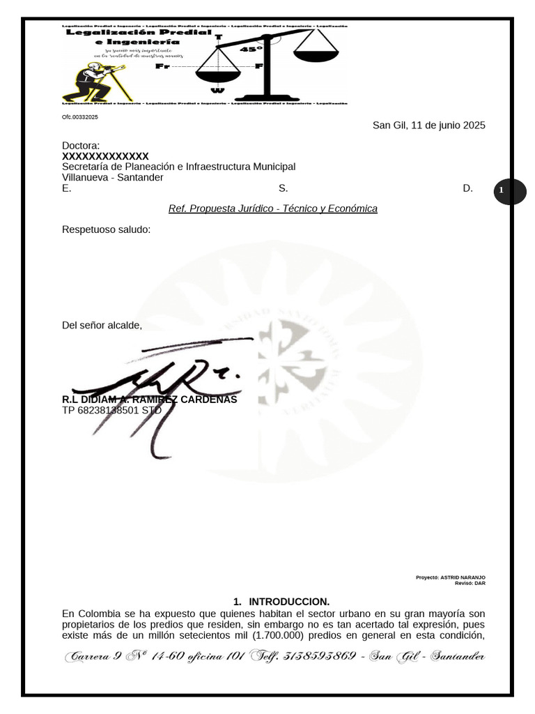 Oficio | PDF | Propiedad | Barrio residencial