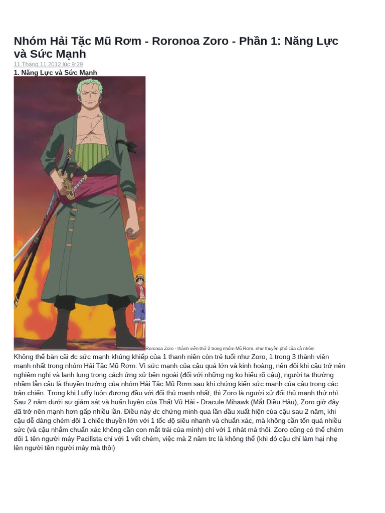 Roronoa Zoro | PDF