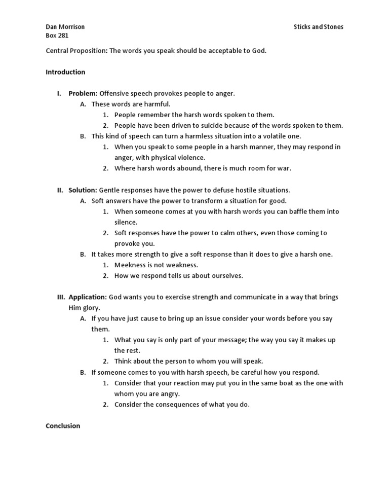Proverbs Outline | PDF