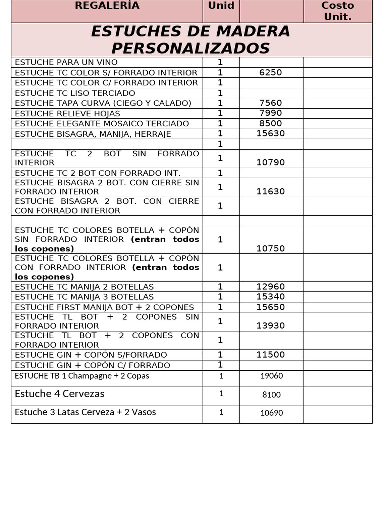 Lista Precios Actualiz 01-25 | PDF