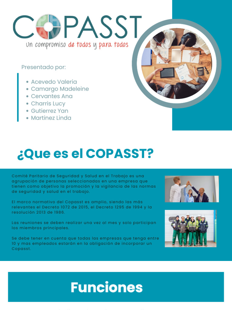 Copasst Pdf Seguridad Y Salud Ocupacional
