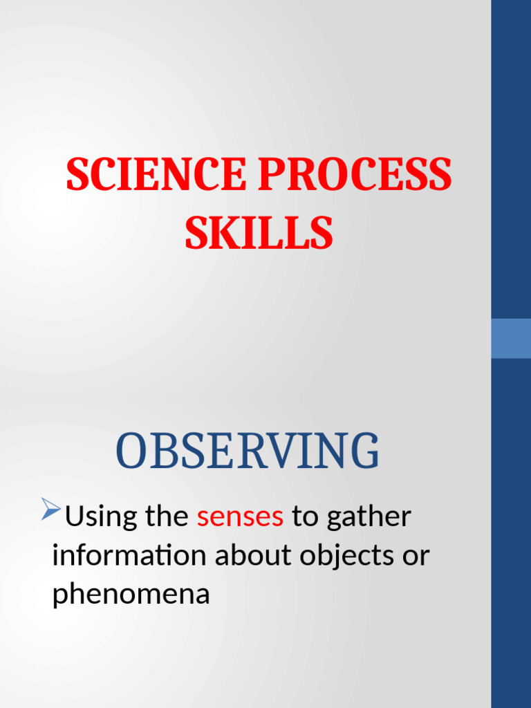 Science Process Skills | PDF | Experiment | Science