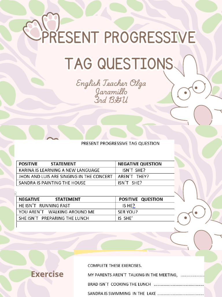 3rd Present Progressive (1) | PDF