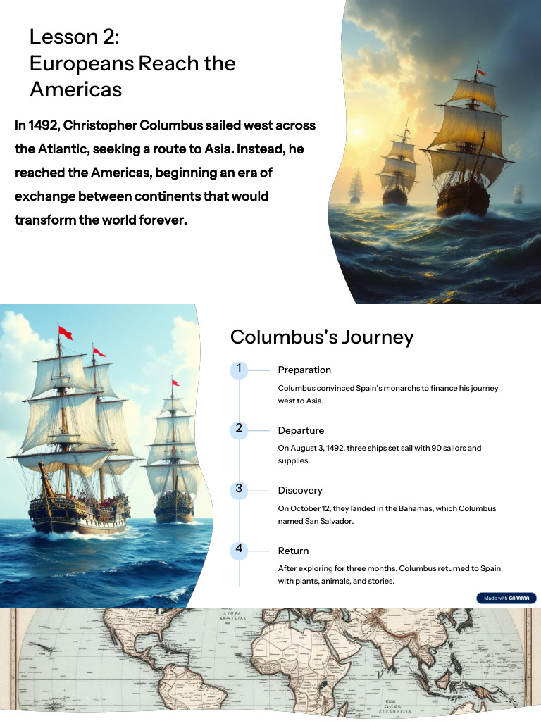 Lesson 2 Europeans Reach The Americas 2025 | PDF | Christopher Columbus ...