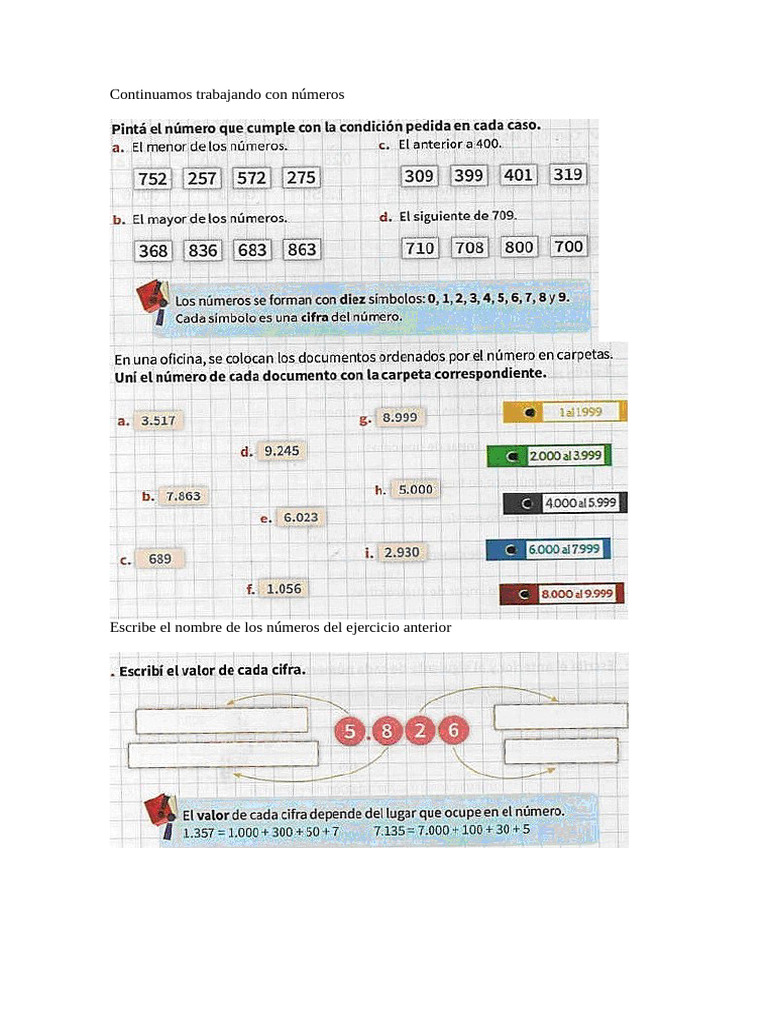 Continuamos Trabajando Con Números | PDF