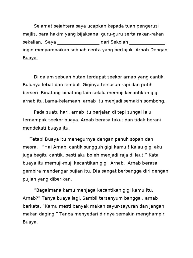 Arnab Dan Buaya | PDF