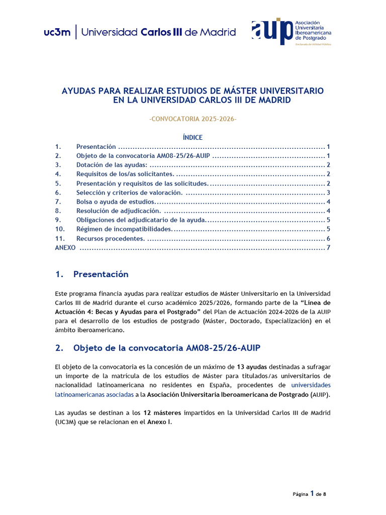 Bases Uc3m 2025 | PDF