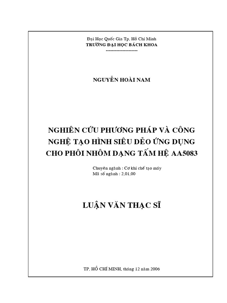 (123doc) Nghien Cuu Phuong Phap Va Cong Nghe Tao Hinh Sieu Deo Ung Dung Cho Phoi Nhom Dang Tam ...