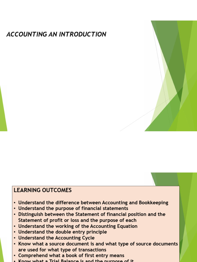 Study Unit 1 Accounting+an+Introduction - 2021 | PDF | Debits And ...