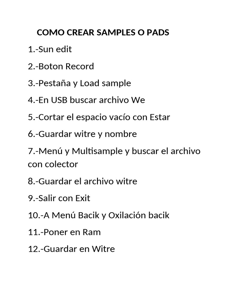 Como Crear Samples o Pads | PDF